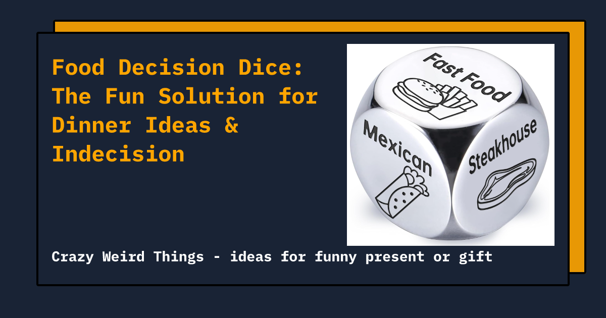 Food Decision Dice: The Fun Solution for Dinner Ideas & Indecision